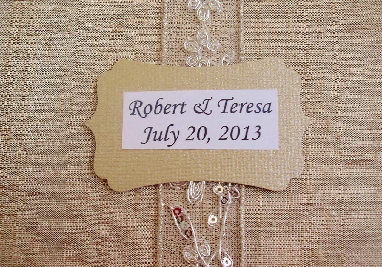 Wedding Guest Book/photo Album W/embroidery Sequin Lace (custom Colors ...